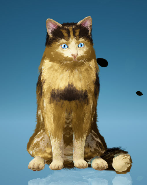 BDO Fashion | Orange Brindle Cat (Black Desert Online)