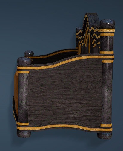 BDO Fashion | Keplan Marble Decorated Sofa (Black Desert Online)
