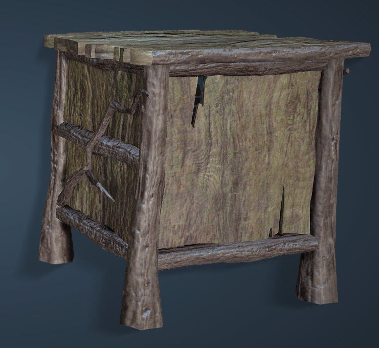 BDO Fashion | Thunderstruck Maple Bedside Table (Black Desert Online)
