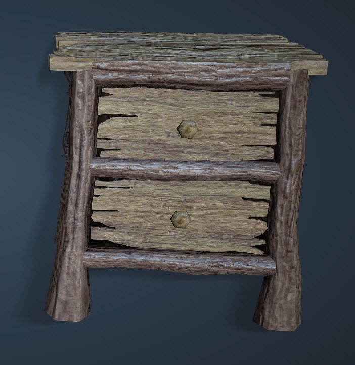 BDO Fashion | Thunderstruck Maple Bedside Table (Black Desert Online)