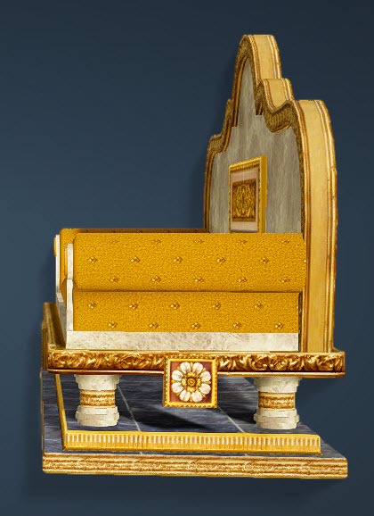 BDO Fashion | Calpheon Marble and Gold Sofa (Black Desert Online)