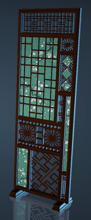 BDO Fashion | Green Cherry Blossom Partition (Black Desert Online)