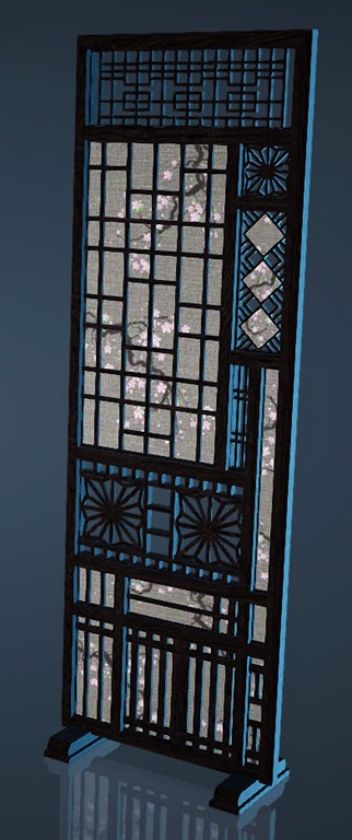 BDO Fashion | Grey Cherry Blossom Partition (Black Desert Online)