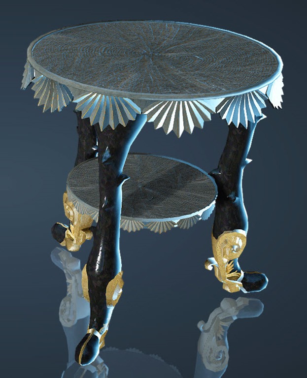 BDO Fashion | Margoria Whale Bedside Table (Black Desert Online)