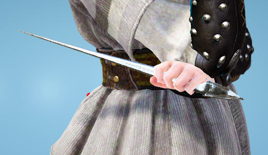 BDO Fashion | [Maegu] Moonlit Silver Binyeo Knife (Black Desert Online)