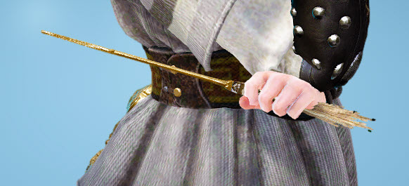 BDO Fashion | [Maegu] Desert Camouflage Binyeo Knife (Black Desert Online)