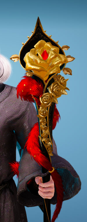 BDO Fashion | [Witch] Orzeca's Rose Staff (Black Desert Online)